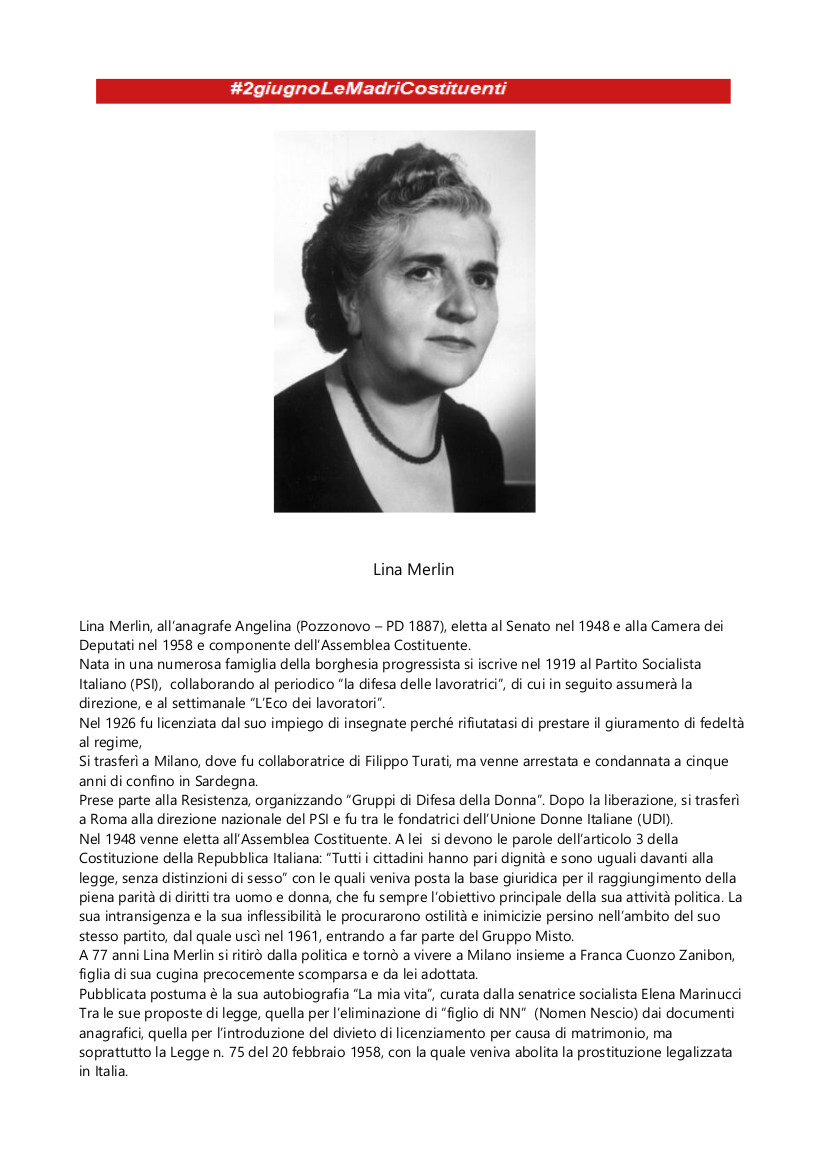 Le madri costituenti | Provincia di Perugia